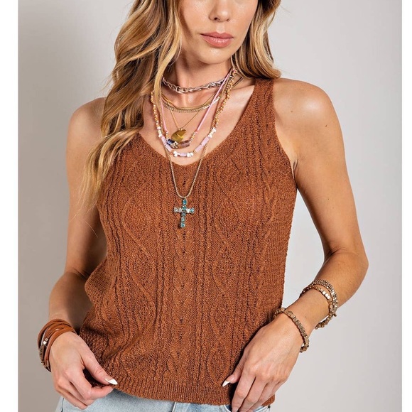 Tops | Cable Knit Tank | Poshmark